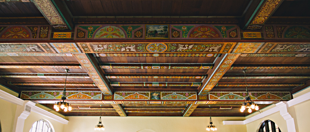 The Hand Painted Ceiling - The Lodge at Wakulla Springs