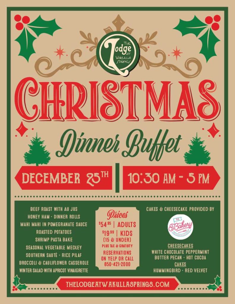 Christmas Day Buffet at The Lodge! - The Lodge at Wakulla Springs